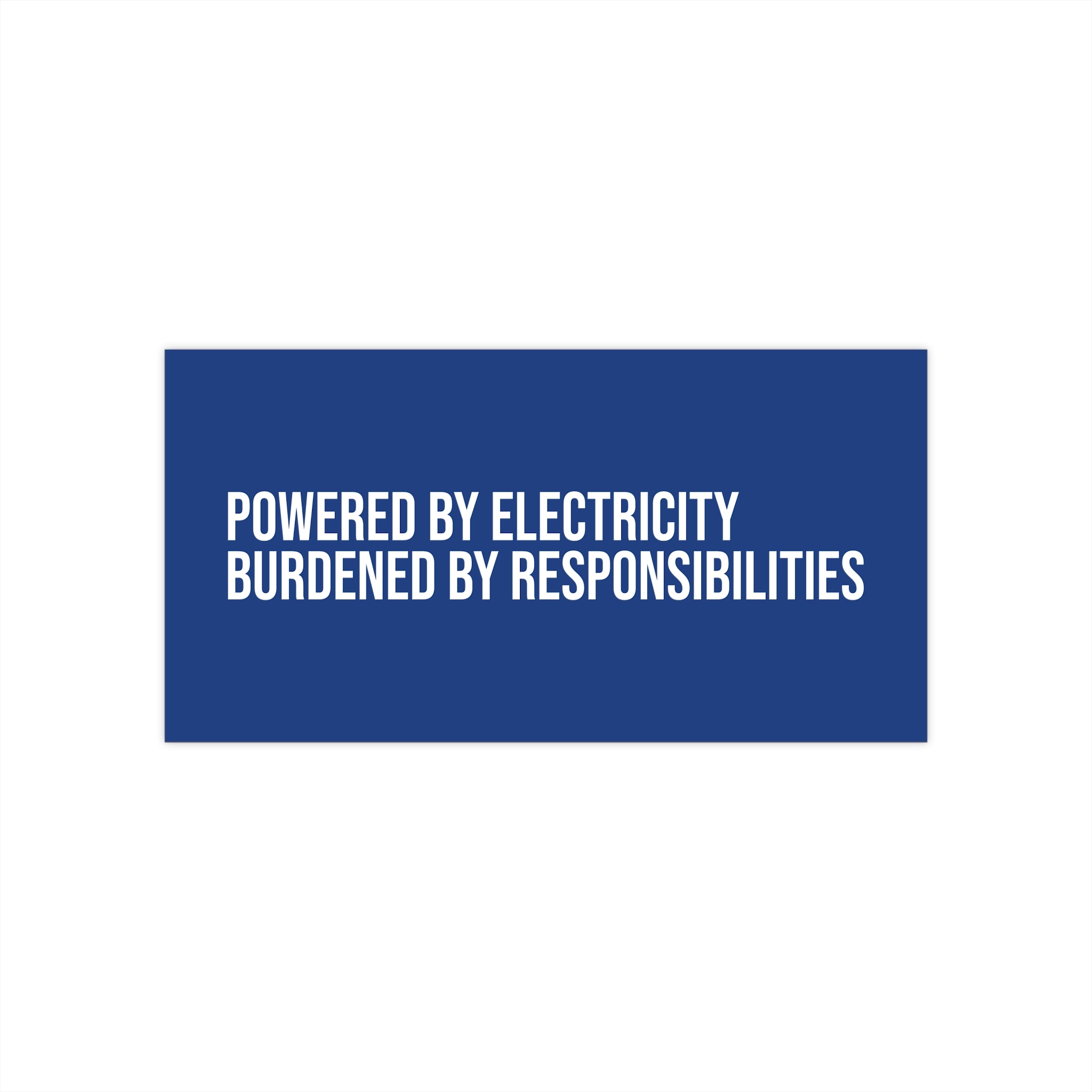 Powered by Electricity. Burdened by Responsibilities – Sorta Cat Company